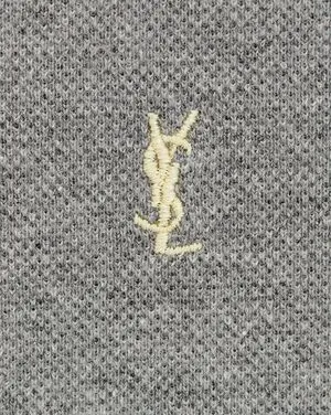 Saint Laurent Cassandre Crewneck T-shirt - Gray