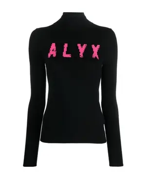 1017 Alyx 9sm Logo Intarsia Turtleneck Jumper
