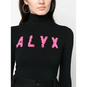 1017 Alyx 9sm Logo Intarsia Turtleneck Jumper