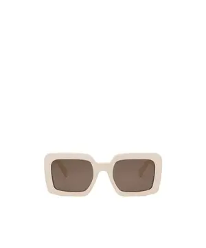Celine Rectangle Frame Sunglasses - Ivory Brown