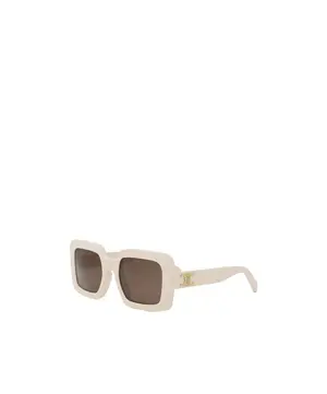 Celine Rectangle Frame Sunglasses - Ivory Brown
