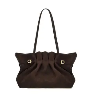 FERRAGAMO Soft Gancio Bag - Black