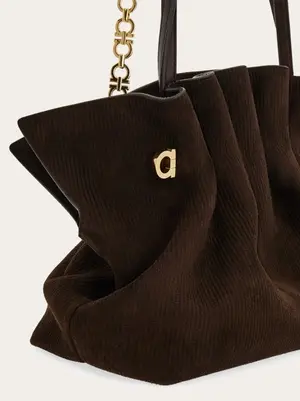 FERRAGAMO Soft Gancio Bag - Black