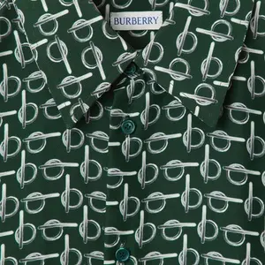 Burberry Monogram Printed Long Sleeved Shirt - Green