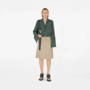 Burberry Monogram Printed Long Sleeved Shirt - Green