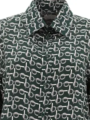 Burberry Monogram Print Long Sleeve Shirt - Green