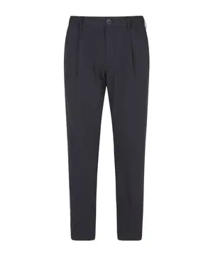 Herno Seersucker Straight-leg Trousers - Black