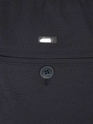 Herno Seersucker Straight-leg Trousers - Black