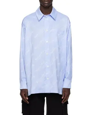 Kenzo All-over Monogram Printed Buttoned Shirt