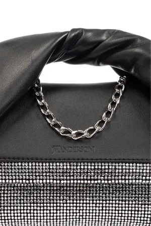 J.W.ANDERSON Embellished Twister Small Handbag - Black