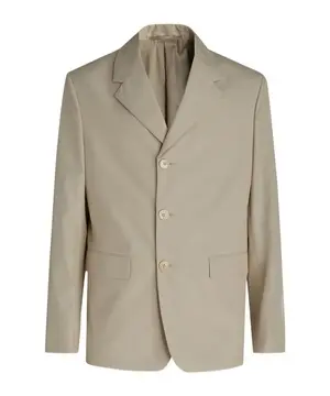 Prada Single-breasted Long-sleeved Jacket - Limestone