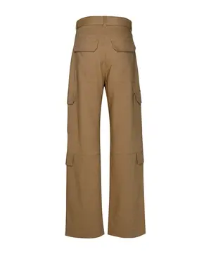 MSGM Belted High-waist Palazzo Cargo Pants