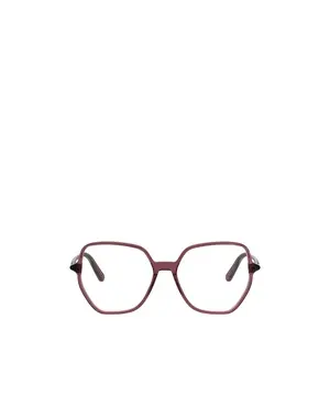 Dior Geometric Frame Eyeglasses - Red