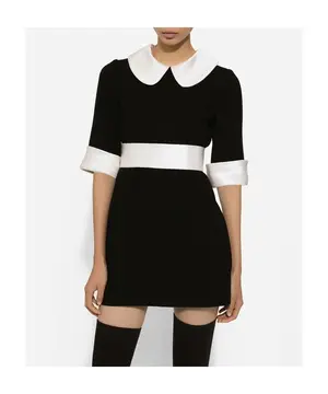 Dolce & Gabbana Mini Dress With Satin Details