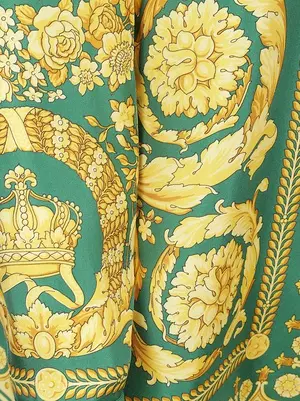 Versace Baroque Pattern Long-sleeved Shirt - Green