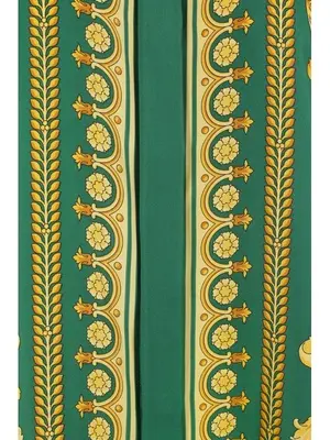 Versace Baroque Pattern Long-sleeved Shirt - Green
