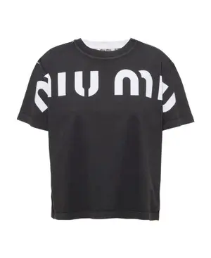 Miu Miu Printed Logo T-shirt