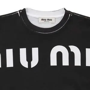 Miu Miu Printed Logo T-shirt