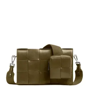 Bottega Veneta Cassette Messenger Bag - Mud Color