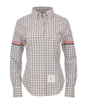 Thom Browne Long Sleeve Gingham Check Shirt