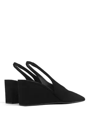 Alaïa Cube Pointy Wedge Slingback Heeled Pumps