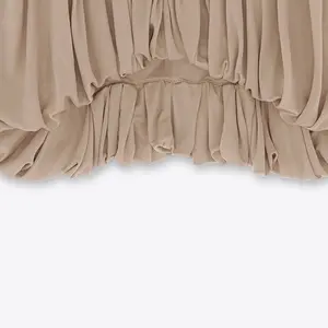 Saint Laurent V-neck Cropped Top With Pleated Details - No