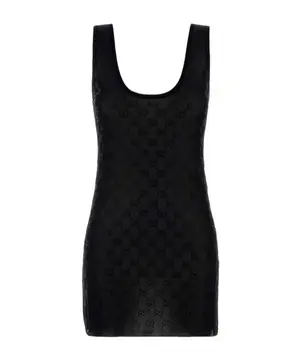 Gucci Gg Embellished Embroidered Dress