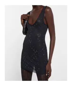 Gucci Gg Embellished Embroidered Dress