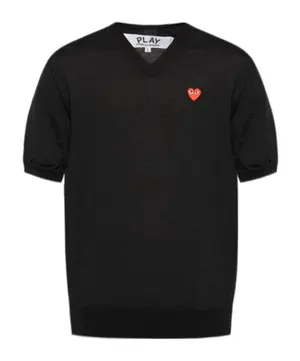 Play Comme Des Garcon Short-sleeved T-shirt - Black