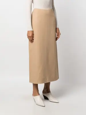 BY MALENE BIRGER High Waist Midi Skirt With Side Slits