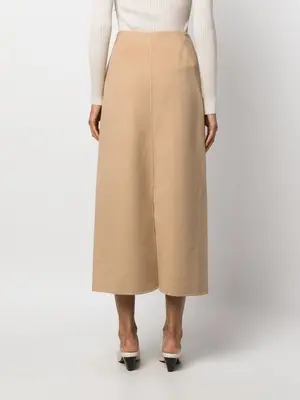 BY MALENE BIRGER High Waist Midi Skirt With Side Slits