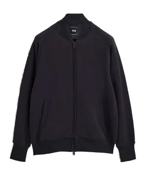 Y3 Zip-front Ribbed Cuff Sweatshirt - Black