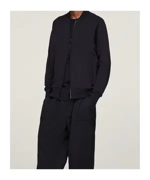 Y3 Zip-front Ribbed Cuff Sweatshirt - Black