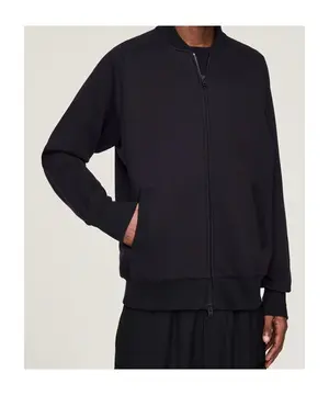 Y3 Zip-front Ribbed Cuff Sweatshirt - Black