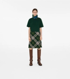 Burberry Vintage-check Frayed-edge Scarf - Green