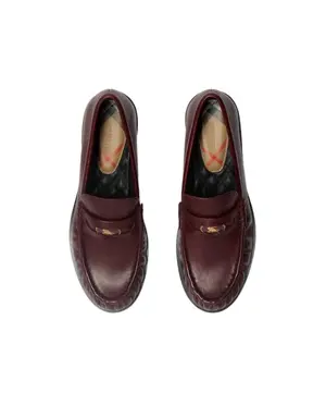 Burberry Cadet Loafers With Ruched Detail - Red