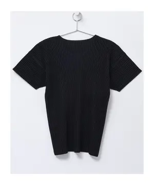 Issey Miyake Homme Pliss Pleated Crewneck T-shirt - Black