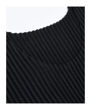 Issey Miyake Homme Pliss Pleated Crewneck T-shirt - Black