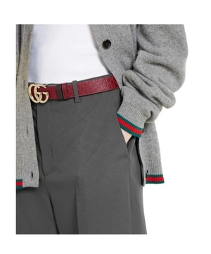 Gucci Cardigan With Pointed Collar And Ribbed Hem