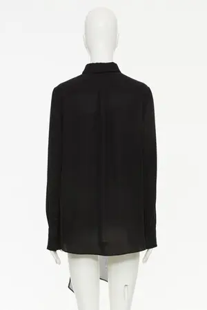 Valentino Garavani Pussy-bow Long-sleeved Shirt - Black