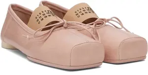MAISON MARGIELA Square Toe Bow Ballet Flats
