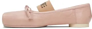 MAISON MARGIELA Square Toe Bow Ballet Flats