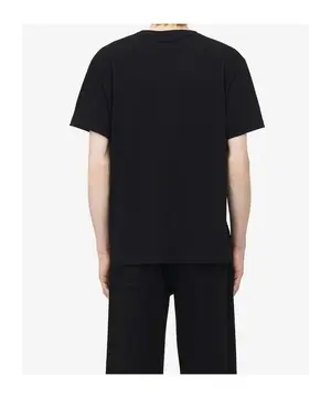 Alexander McQueen Flocked-logo Crewneck T-shirt - Black