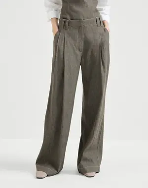 Brunello Cucinelli Wide-leg Pleated Trousers