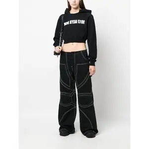 1017 Alyx 9sm Cropped Logo Print Hoodie