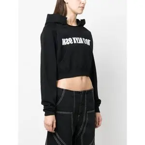 1017 Alyx 9sm Cropped Logo Print Hoodie