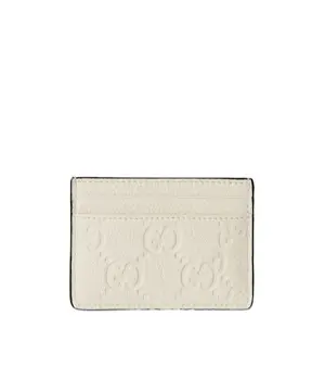 Gucci Gg Emblem Card Case - Ivory
