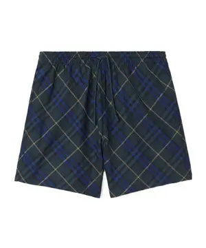 Burberry Checkered Drawstring Swim Shorts - Midnight
