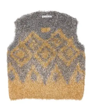 Acne Studios Geometric Pattern Vest - Gold/silver