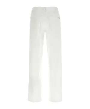 7 For All Mankind Logo Patch Straight-leg Jeans - White